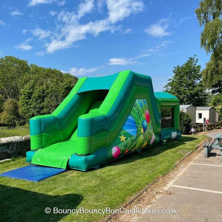 Green Inflatable Fun Run Assault Course | West Midlands & More