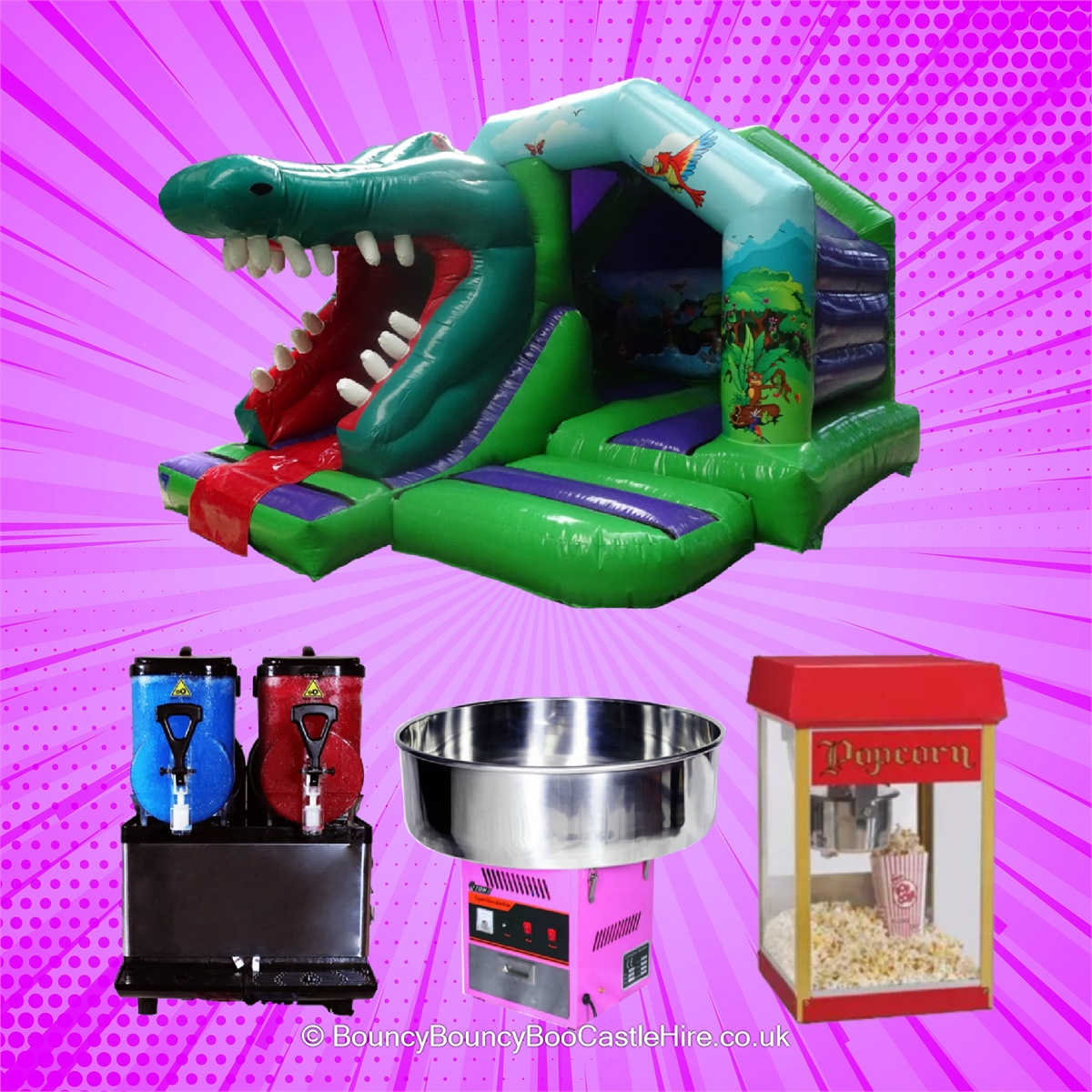 Combo Castle 3D + 2 Fun Food Machines - Bouncy Castle Hire in ...